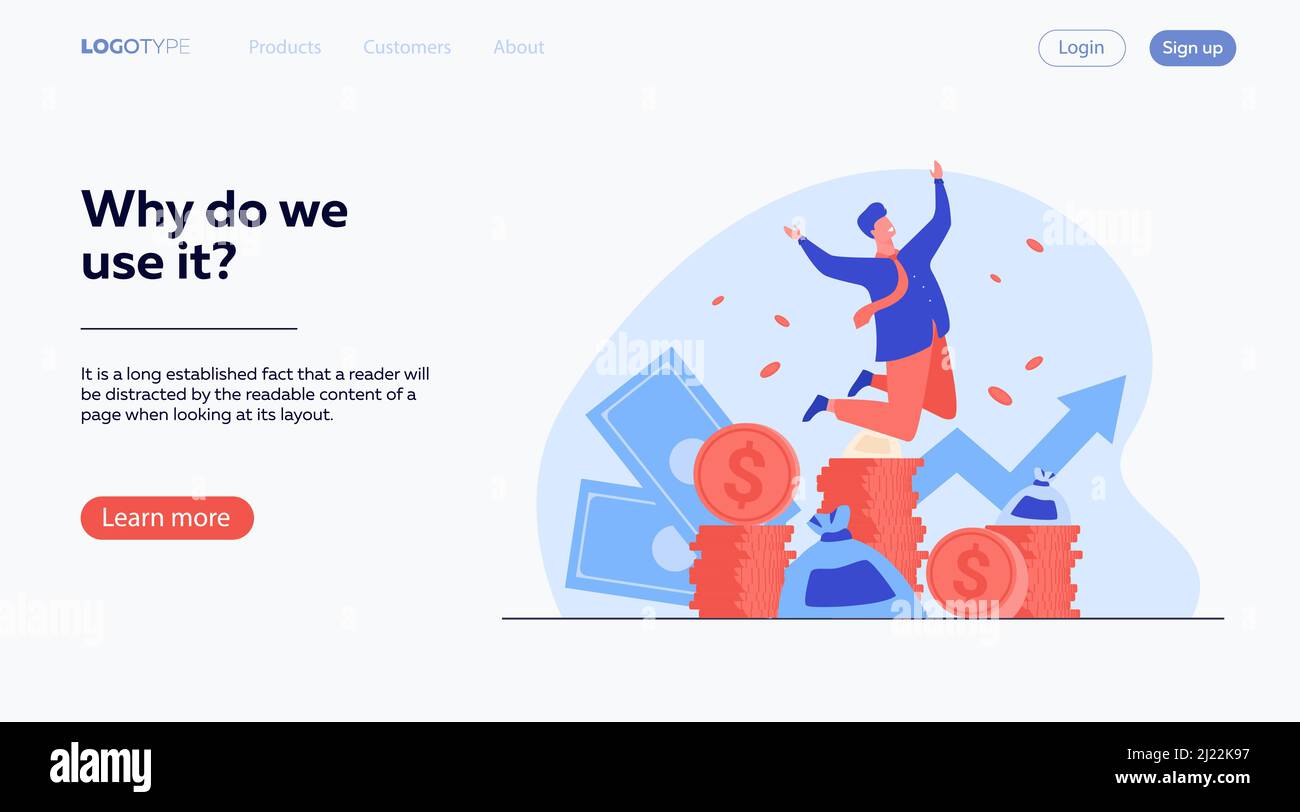 Happy rich banker celebrating income growth. Broker enjoying success in ...