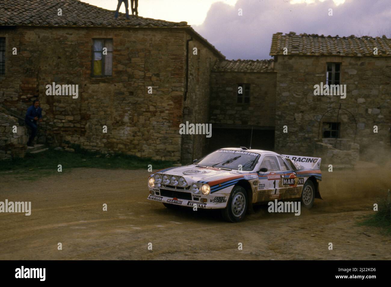 Markku Alen (FIN) Ilkka Kivimaki (FIN) Lancia Rally 037 GrB Martini ...