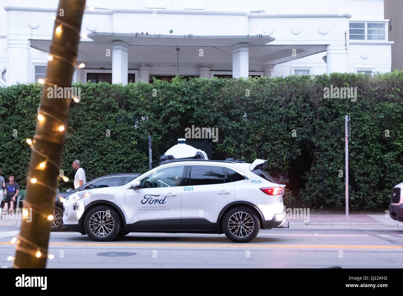 A Ford Self Driving Car Prototype in Miami seen on COllins Avenue Stock ...