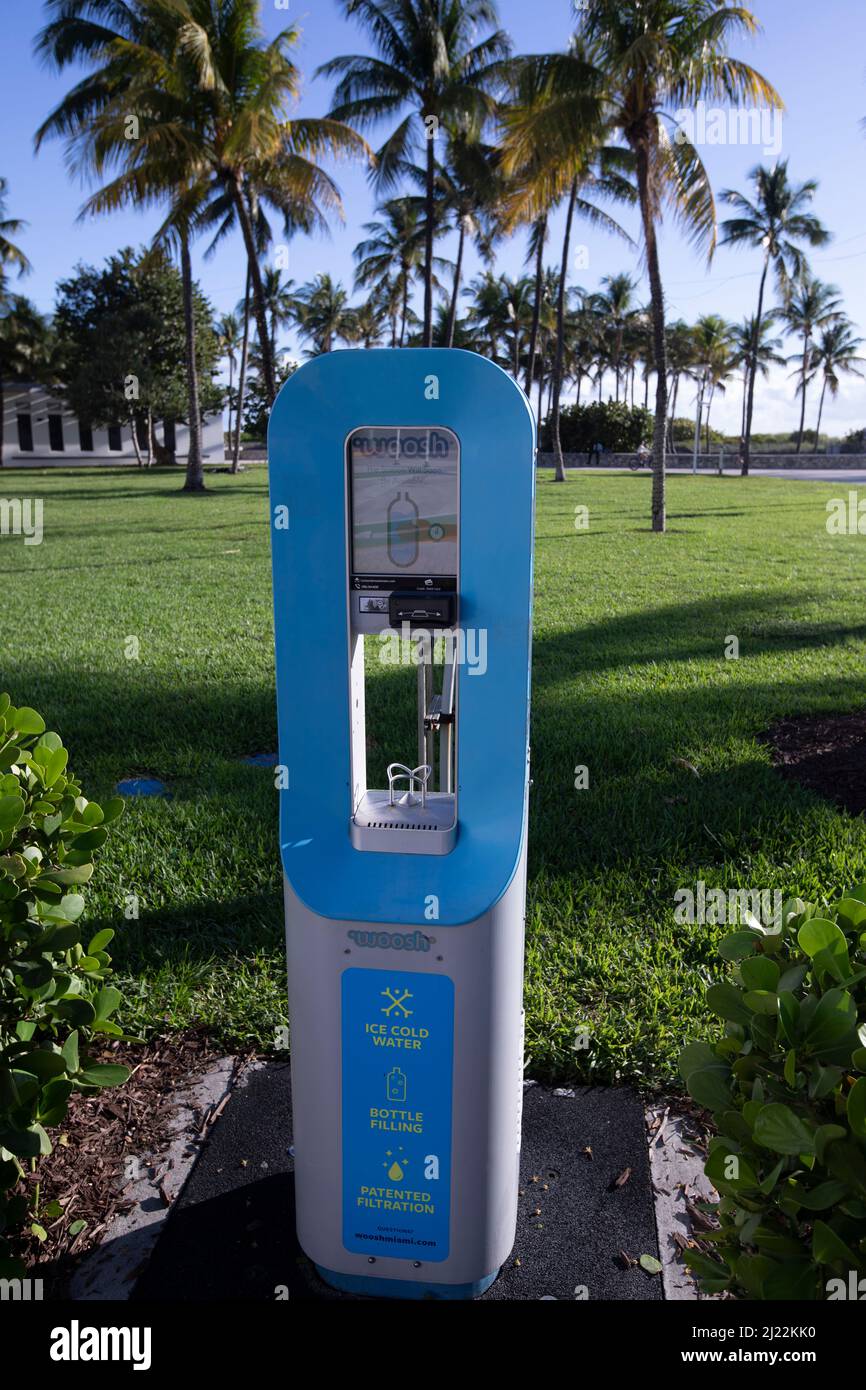 Water filling station on Miami Beach Stock Photo - Alamy