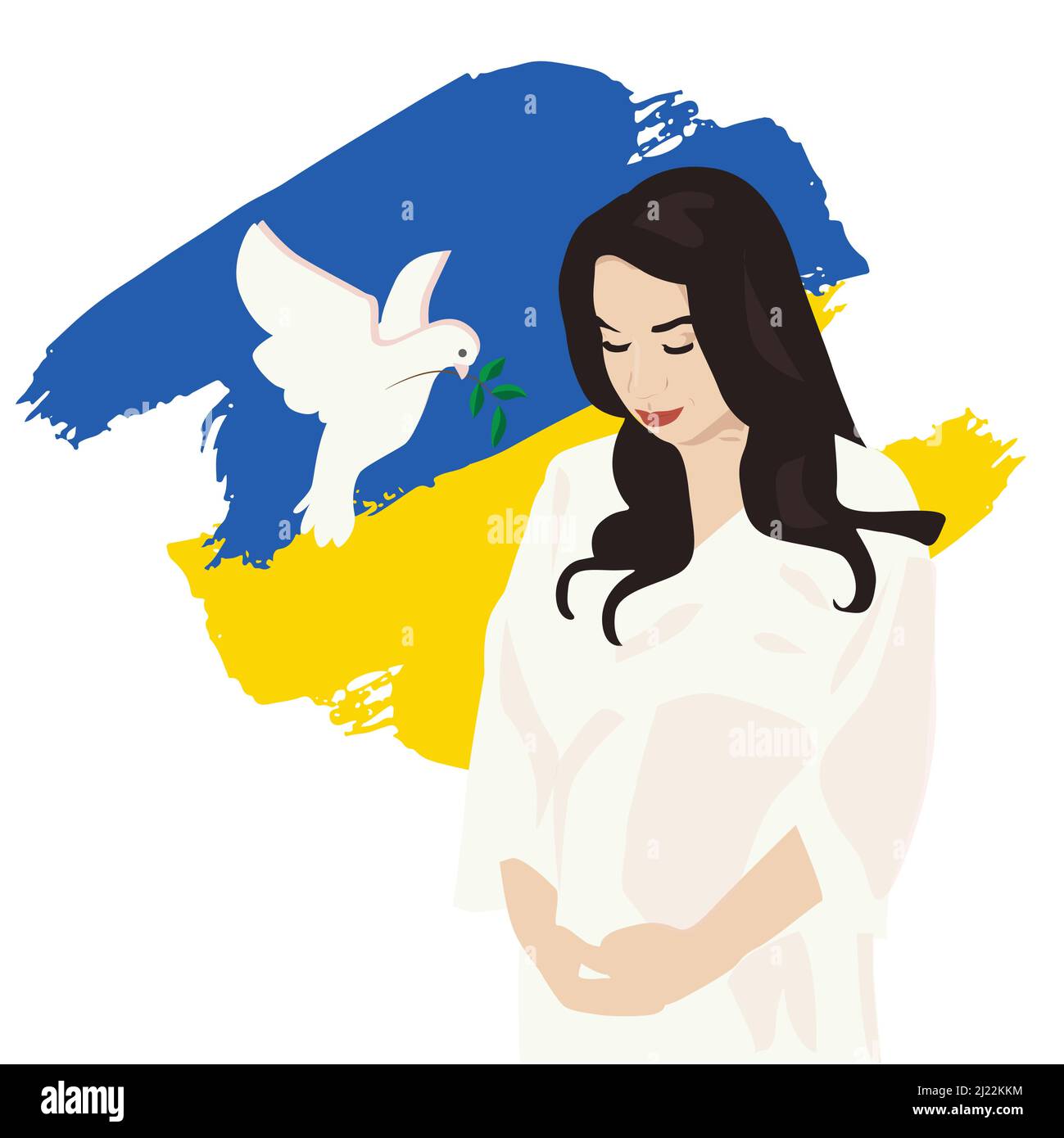 Yellow blue dove peace Cut Out Stock Images & Pictures - Alamy