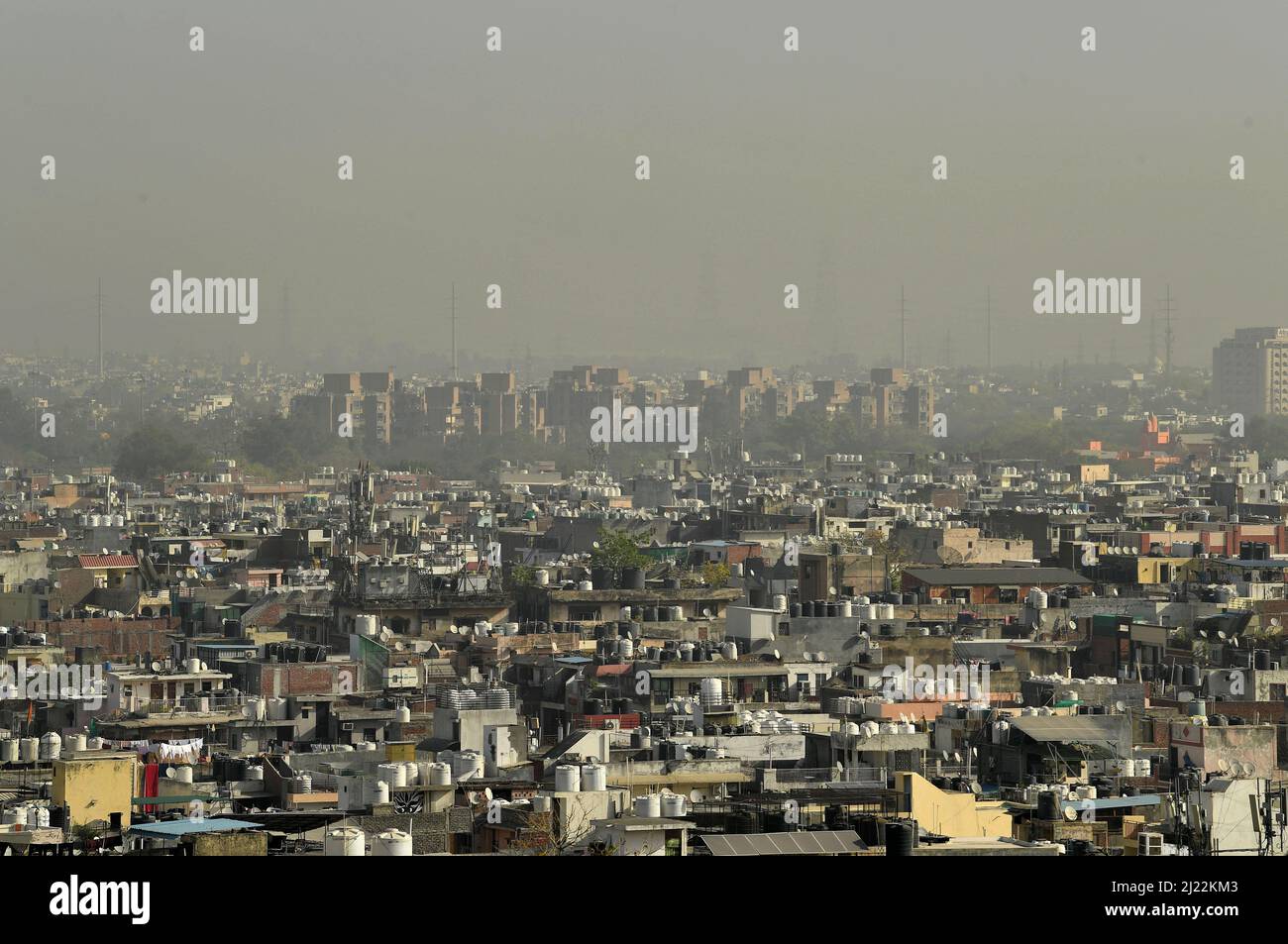 New Delhi, India. 28th Mar, 2022. View of residential housing at Nehru ...