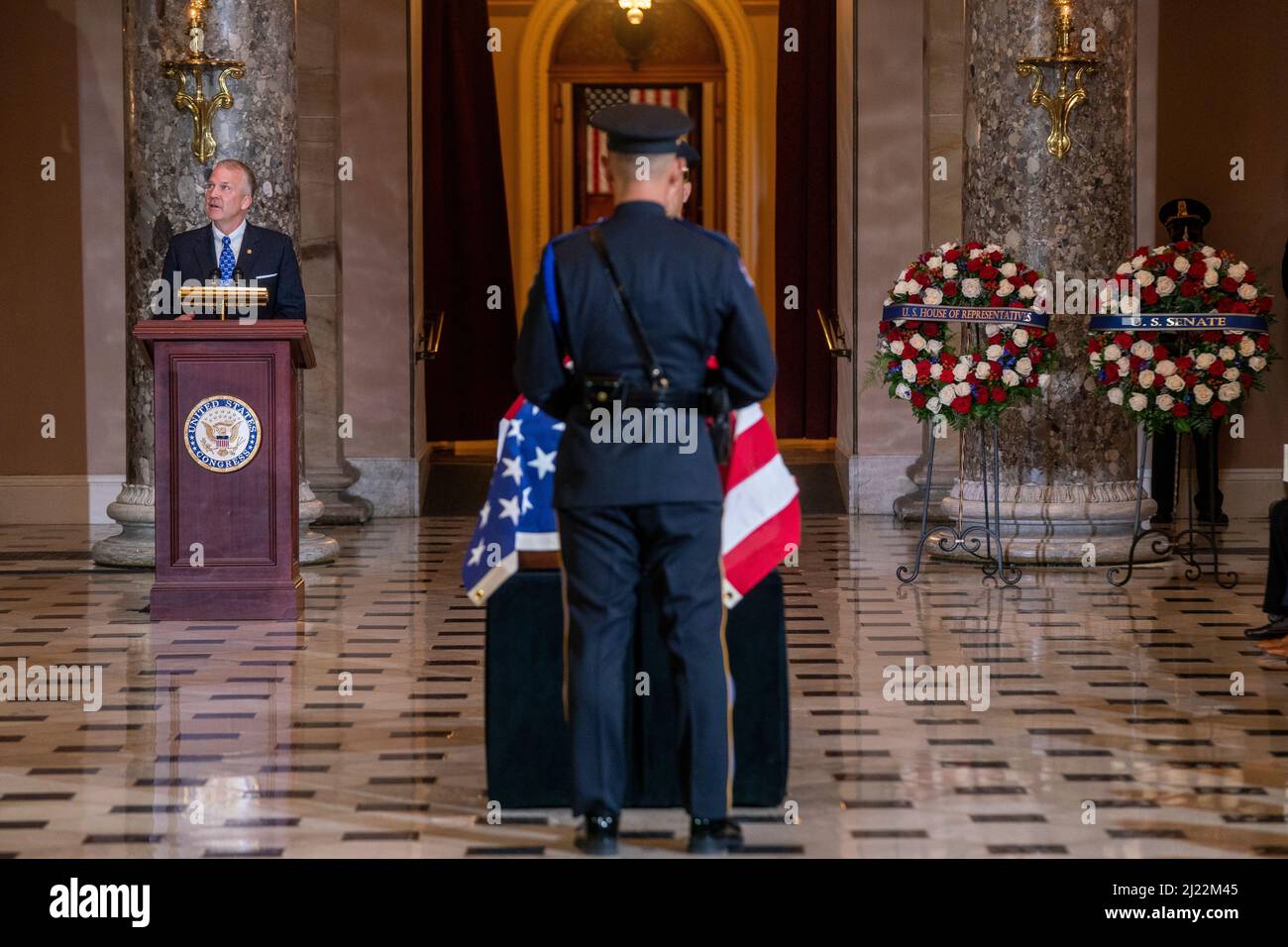 Republican Senator from Alaska Dan Sullivan gives a remembrance ...