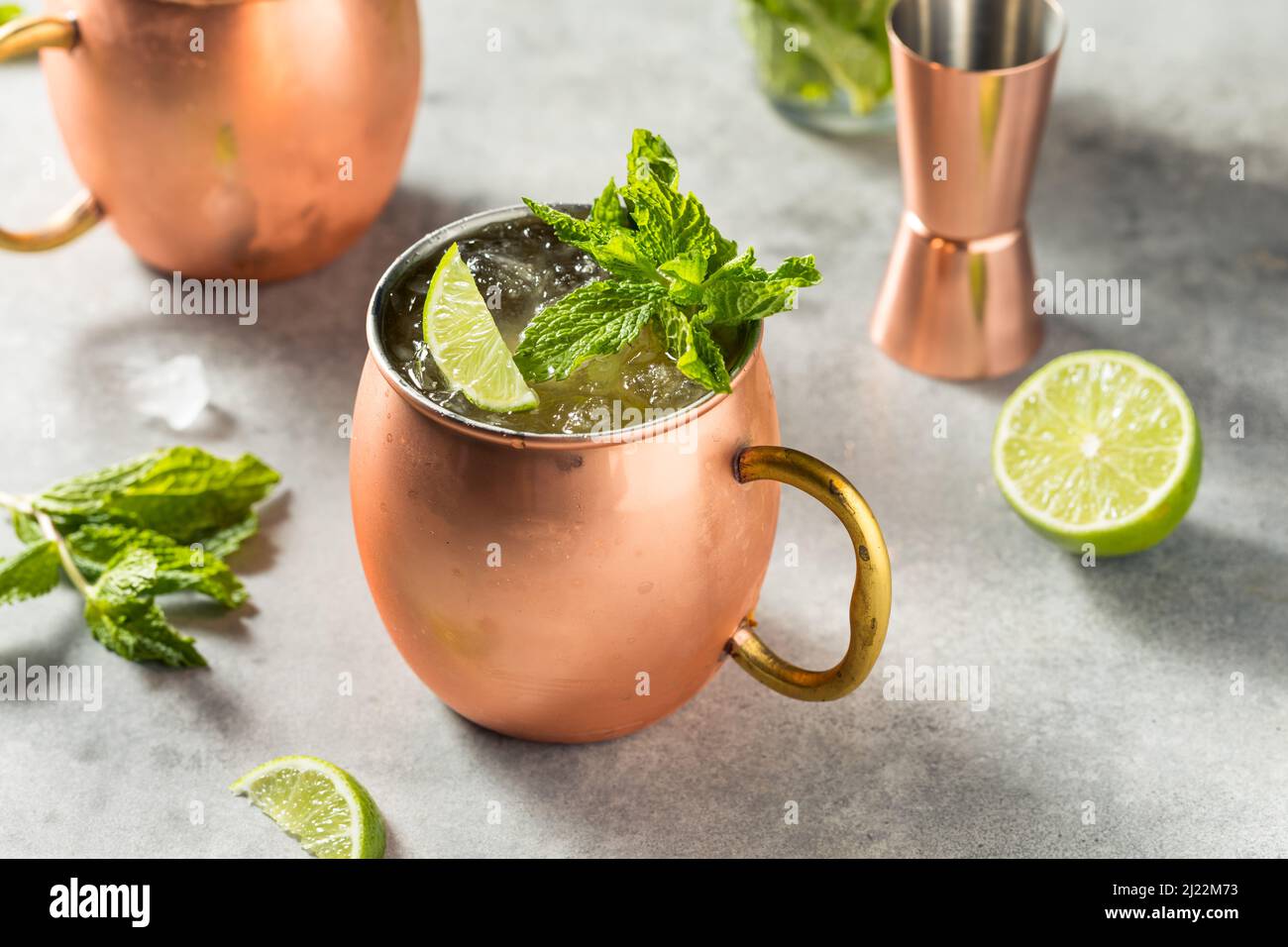 Boozy Refreshing Irish Mule Cocktail with Whiskey and ginger Beer Stock ...