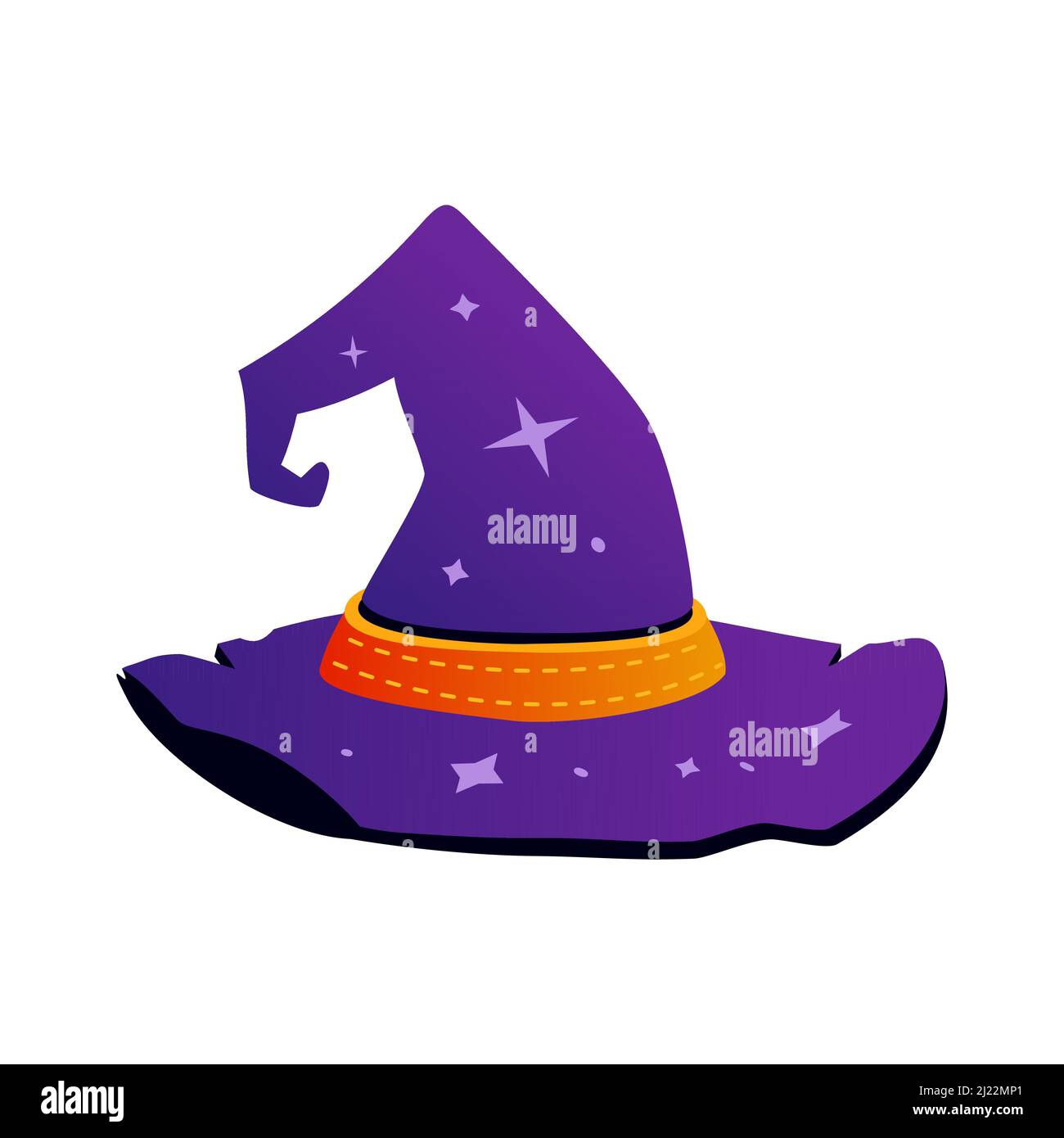 Magic hat - modern flat design style single isolated object Stock ...
