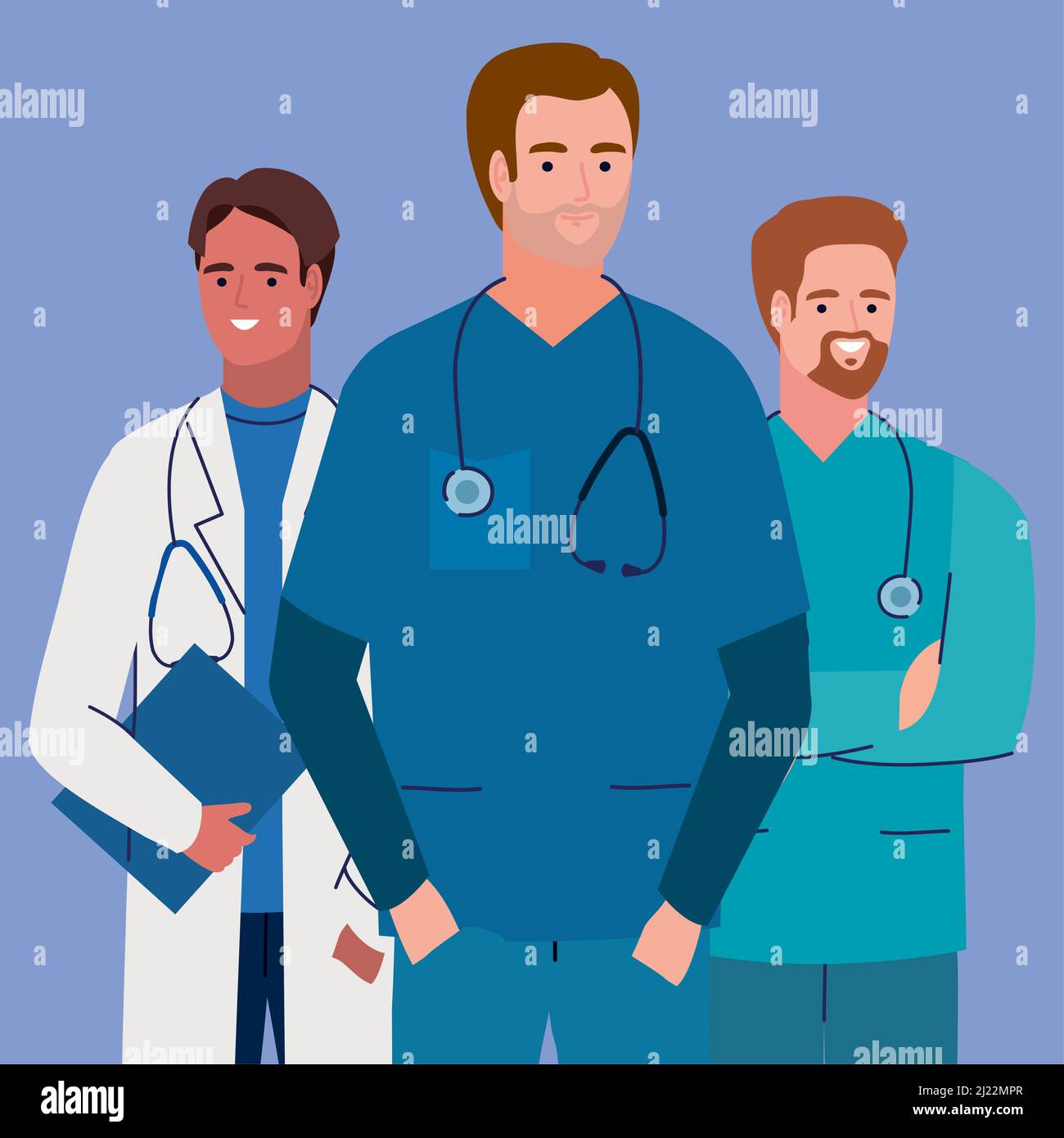 three male medical staff Stock Vector Image & Art - Alamy