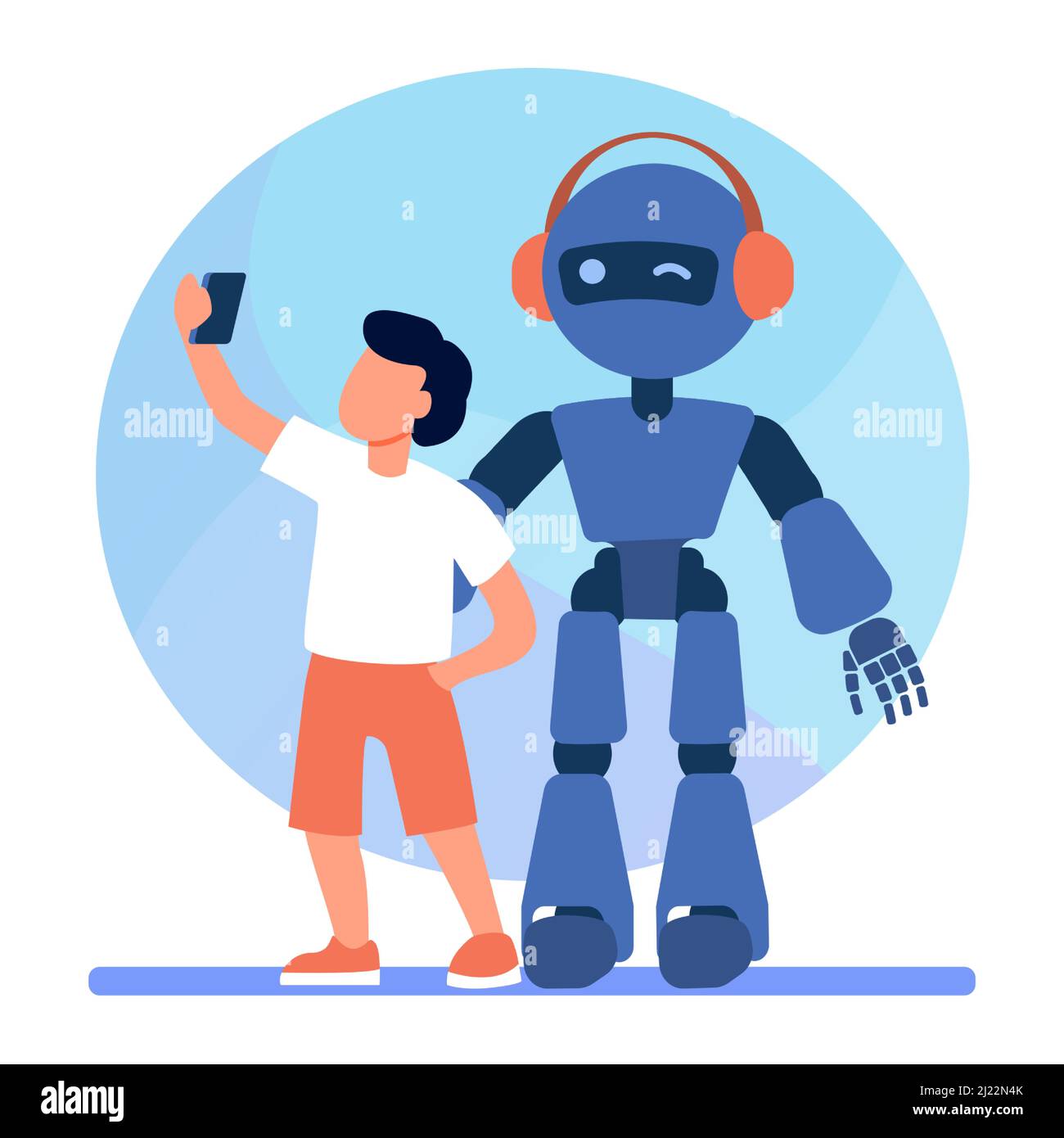 Teen boy taking picture Stock Vector Images - Alamy