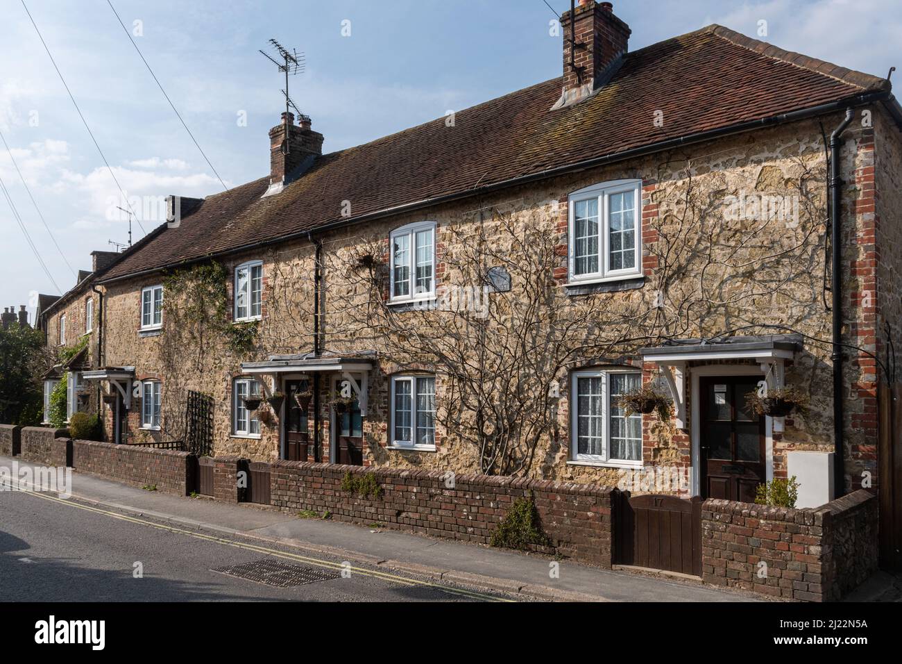 Terraced houses in Liphook village, Hampshire, England, UK Stock Photo ...