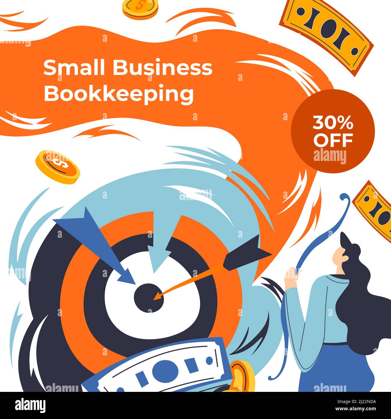 Small business bookkeeping, accounting service Stock Vector Image & Art ...