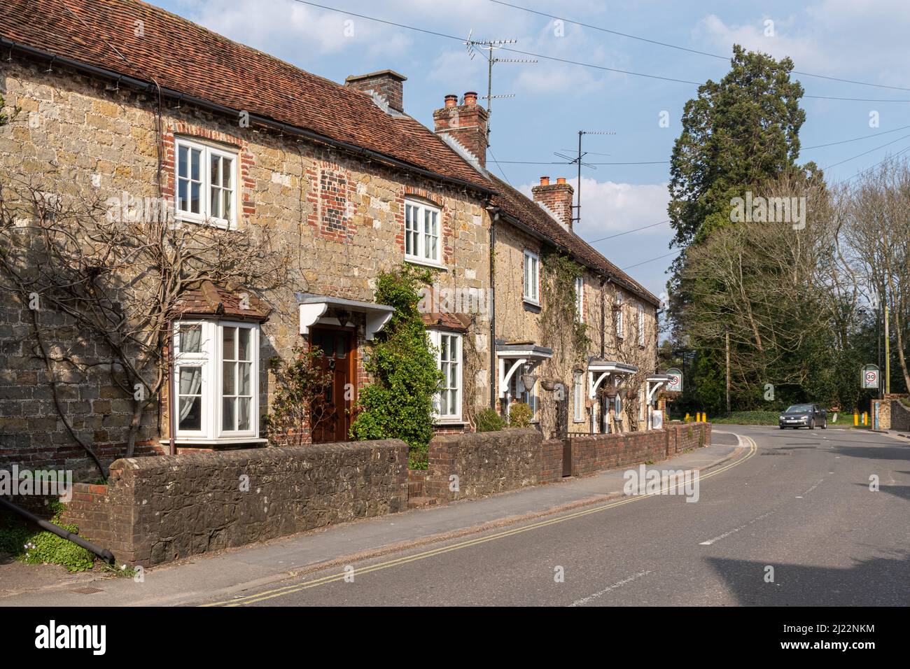 Terraced houses in Liphook village, Hampshire, England, UK Stock Photo ...