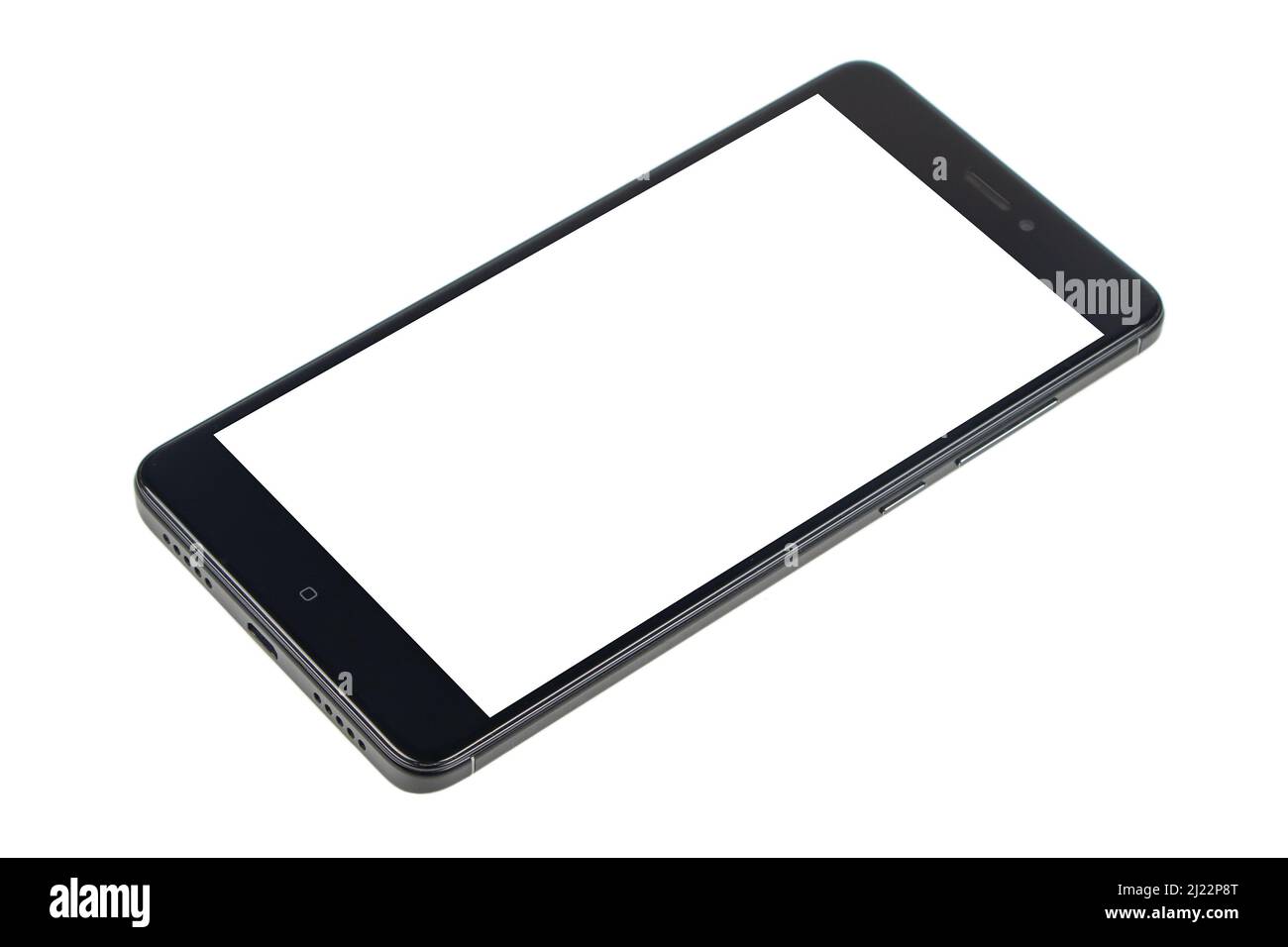 modern touch screen smartphone isolated on white background Stock Photo ...