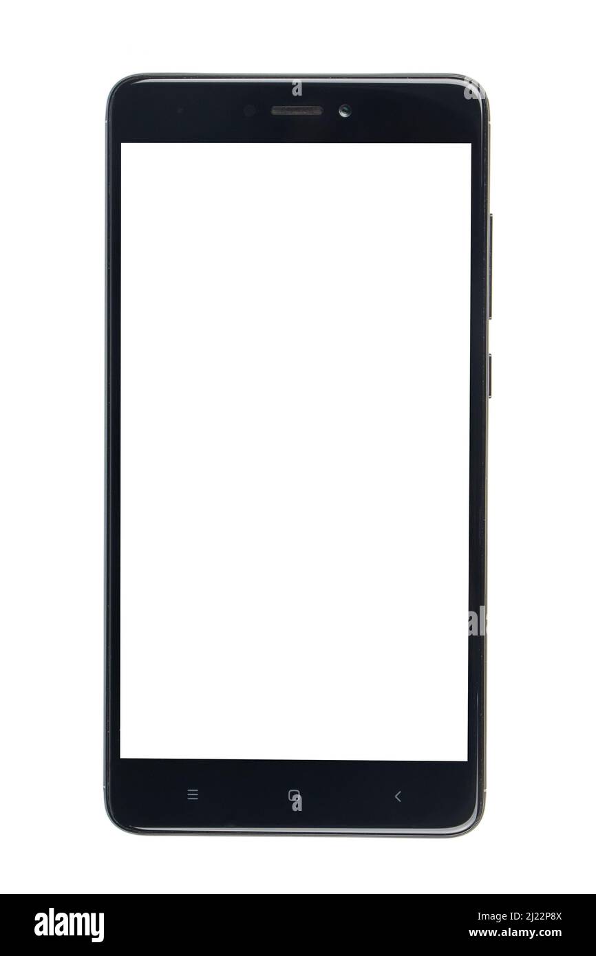 modern touch screen smartphone isolated on white background Stock Photo ...