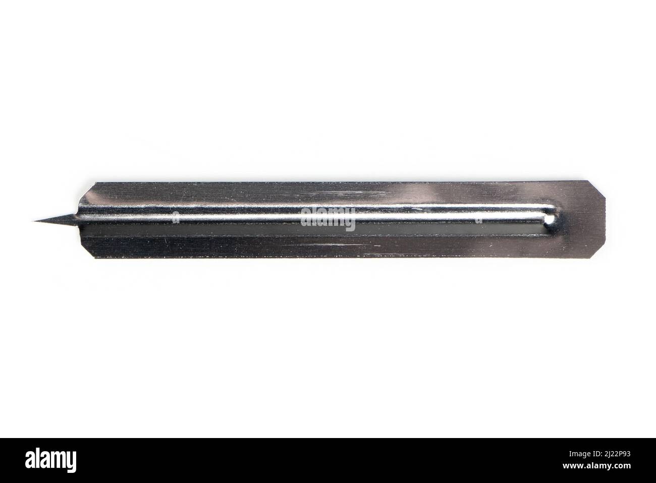 Scarifier tool for blood sampling isolated on white Stock Photo - Alamy