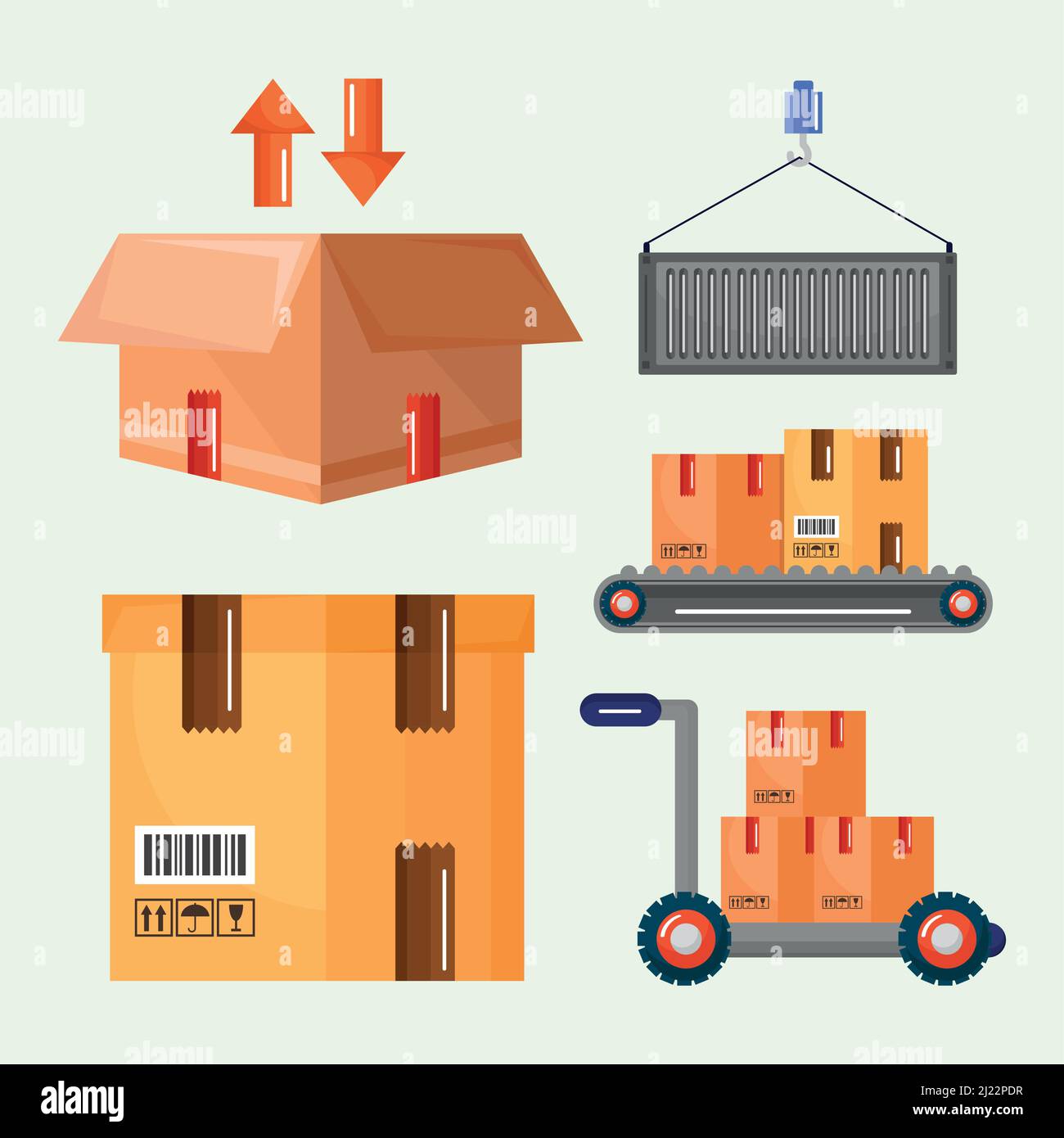 five warehouse service icons Stock Vector Image & Art - Alamy