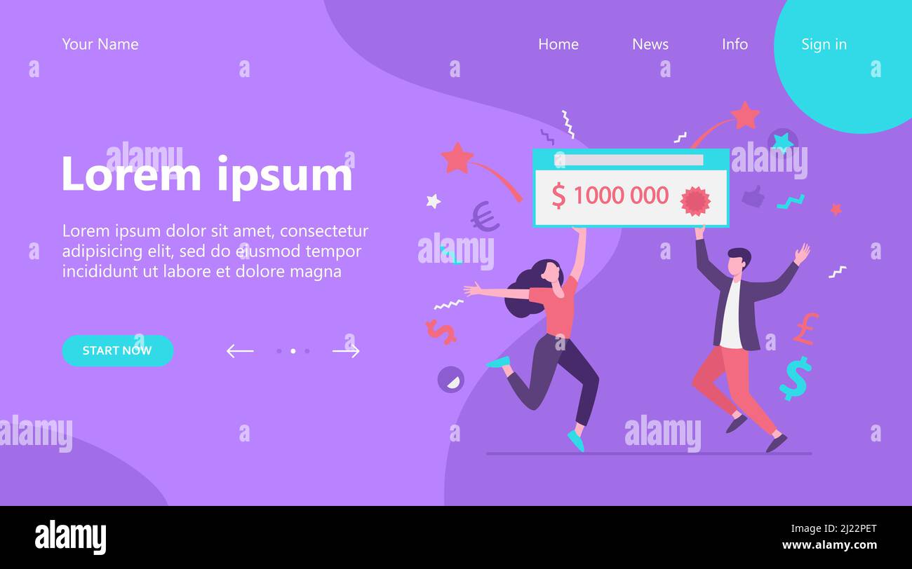 Winners cheque Stock Vector Images - Alamy