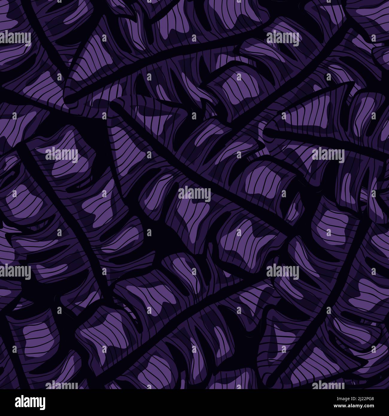 Banana leaf tropical seamless pattern. Jungle leaves background ...