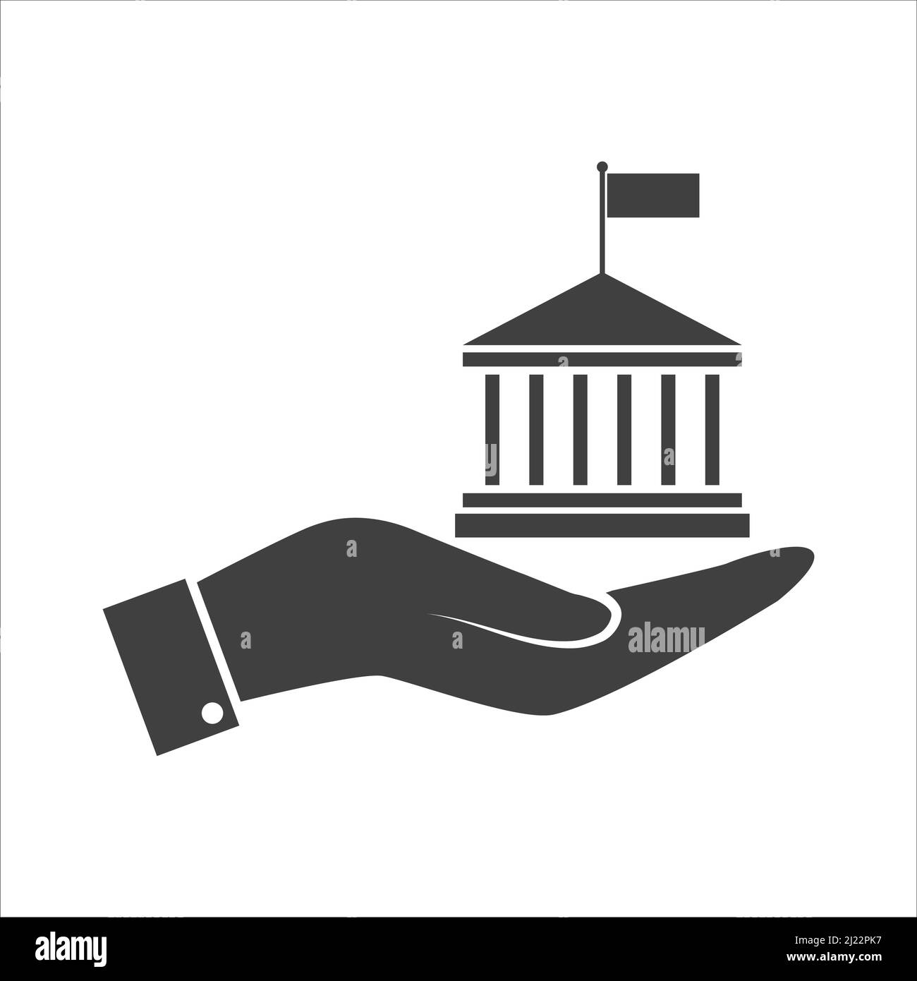 Town hall vector icon on white background Stock Vector Image & Art - Alamy