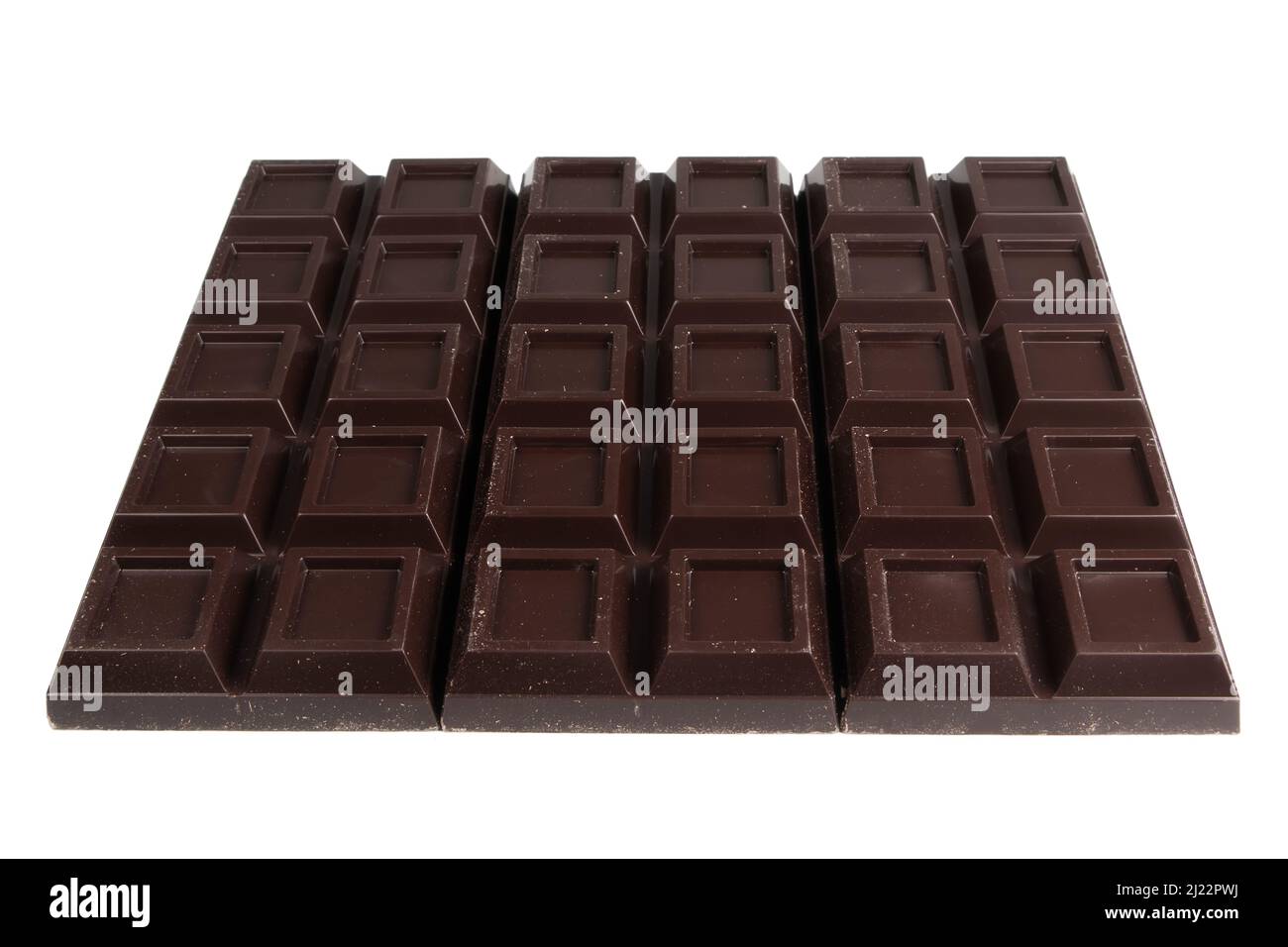 Black chocolate bars isolated on white background Stock Photo - Alamy