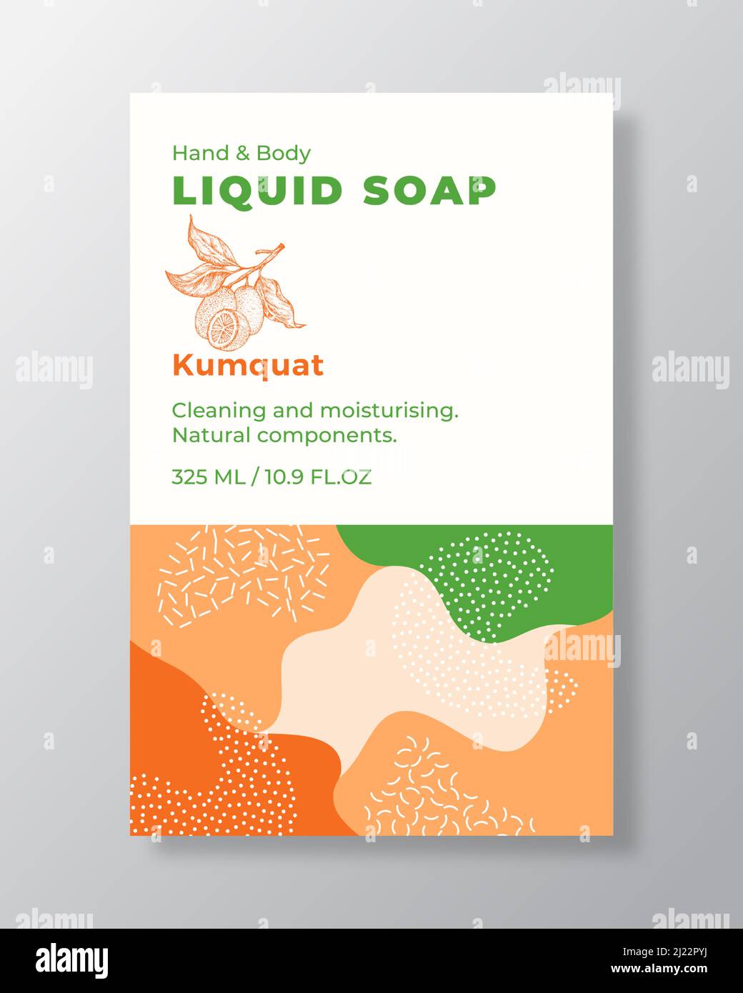 Liquid Soap Package Label Template. Abstract Shapes Camo Background ...