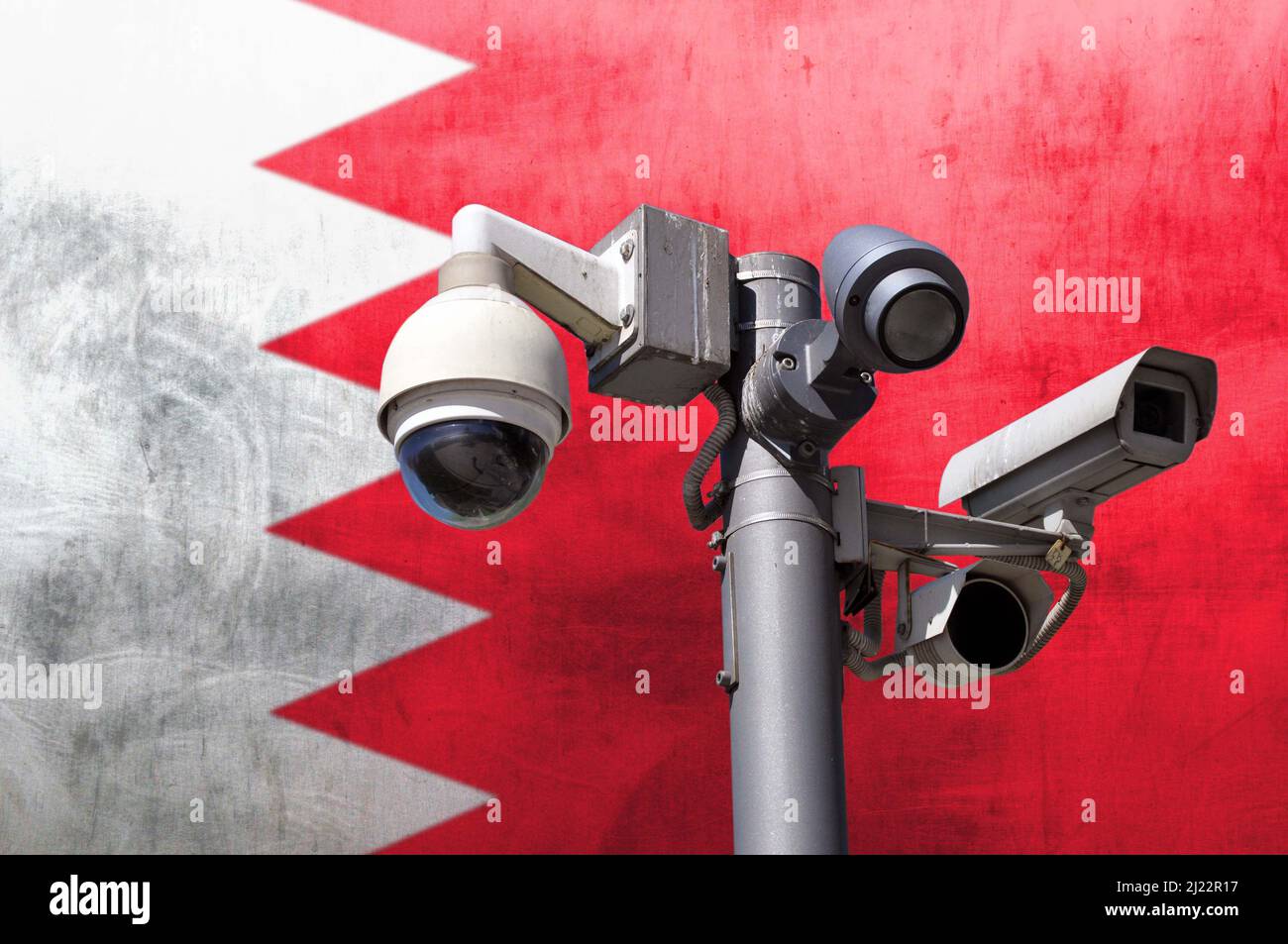 Closed circuit camera Multi-angle CCTV system against the background of ...