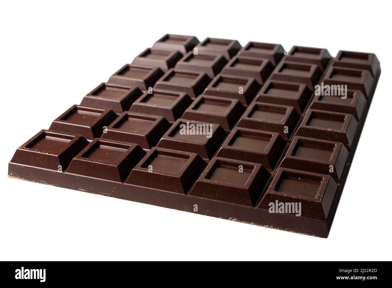 Black chocolate bars isolated on white background Stock Photo - Alamy