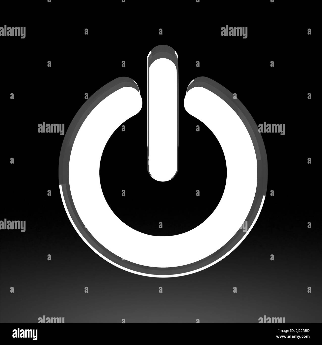 On/Off switch icon. Power symbol. 3D rendered. Glas Stock Photo - Alamy
