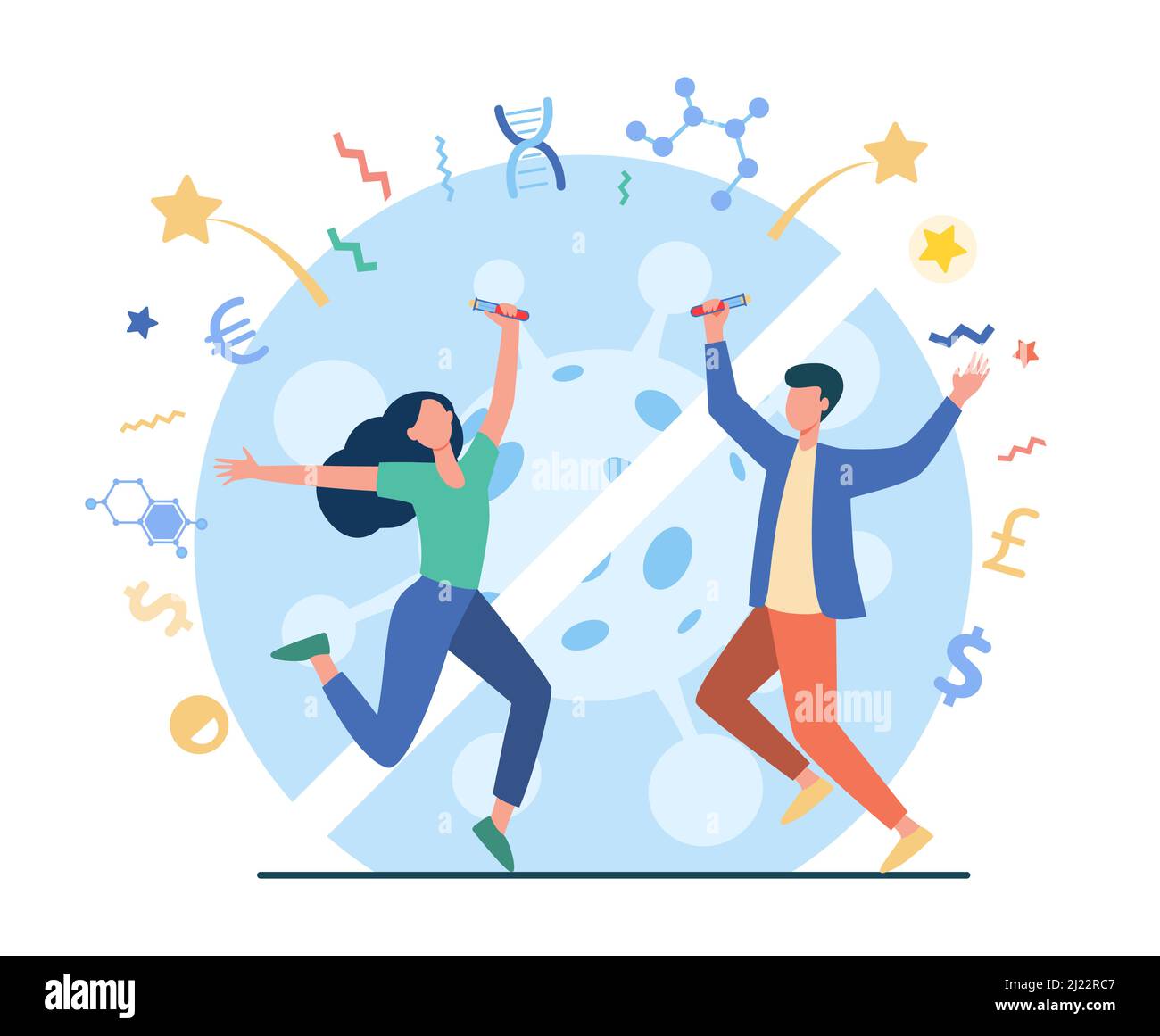 Concept end of pandemic Stock Vector Images - Alamy