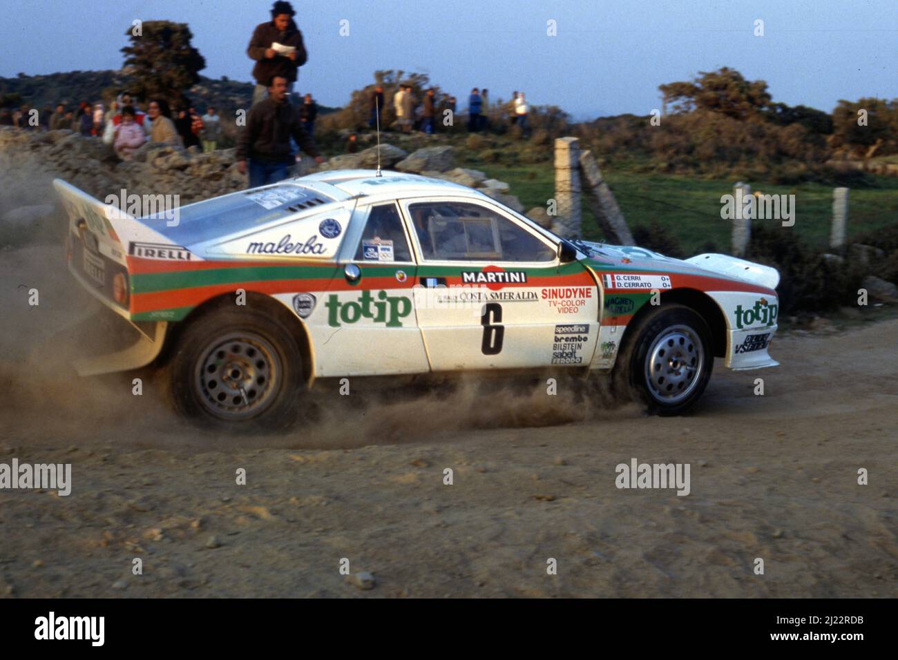 Dario Cerrato (ITA) Giuseppe Geppi Cerri (ITA) Lancia Rally 037 GrB ...