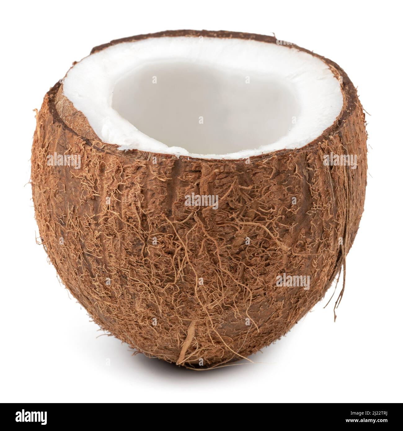 Half coconut isolated on white background Stock Photo - Alamy