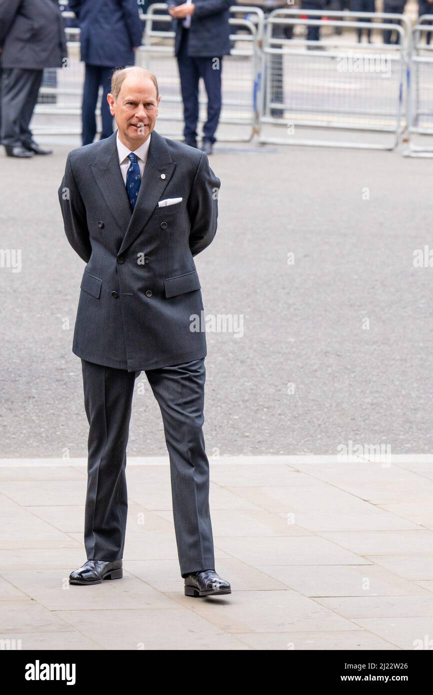 London, UK - 29 Mar 2022, Prince Edward Earl of Wessex at the Memorial ...