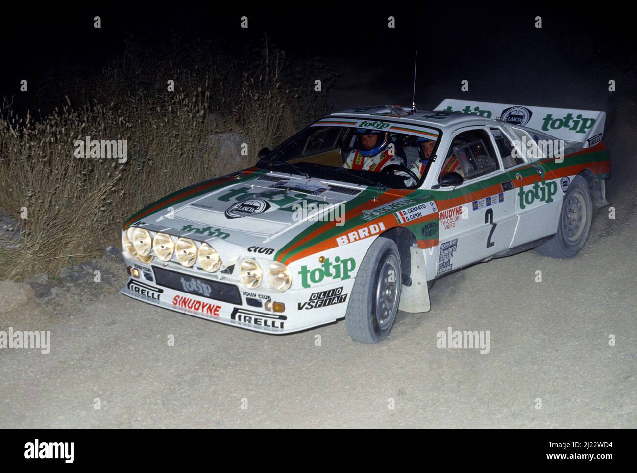 Dario Cerrato (ITA) Giuseppe Geppi Cerri (ITA) Lancia Rally 037 GrB ...