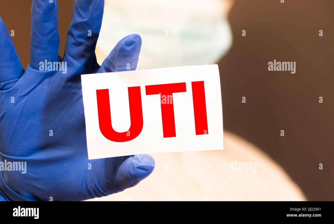 UTI Urinary Tract Infection acronym on colorful sticky notes Stock ...
