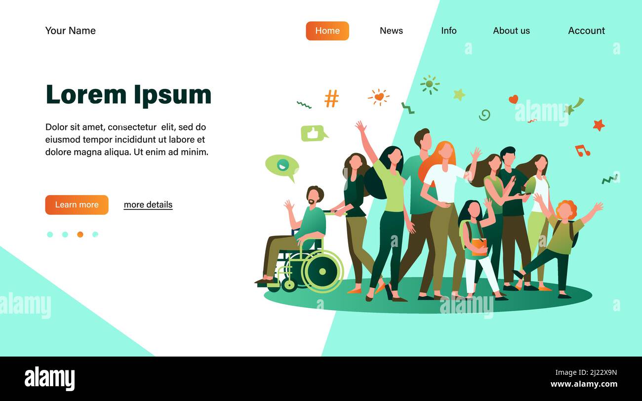 Multicultural people standing together isolated flat vector ...