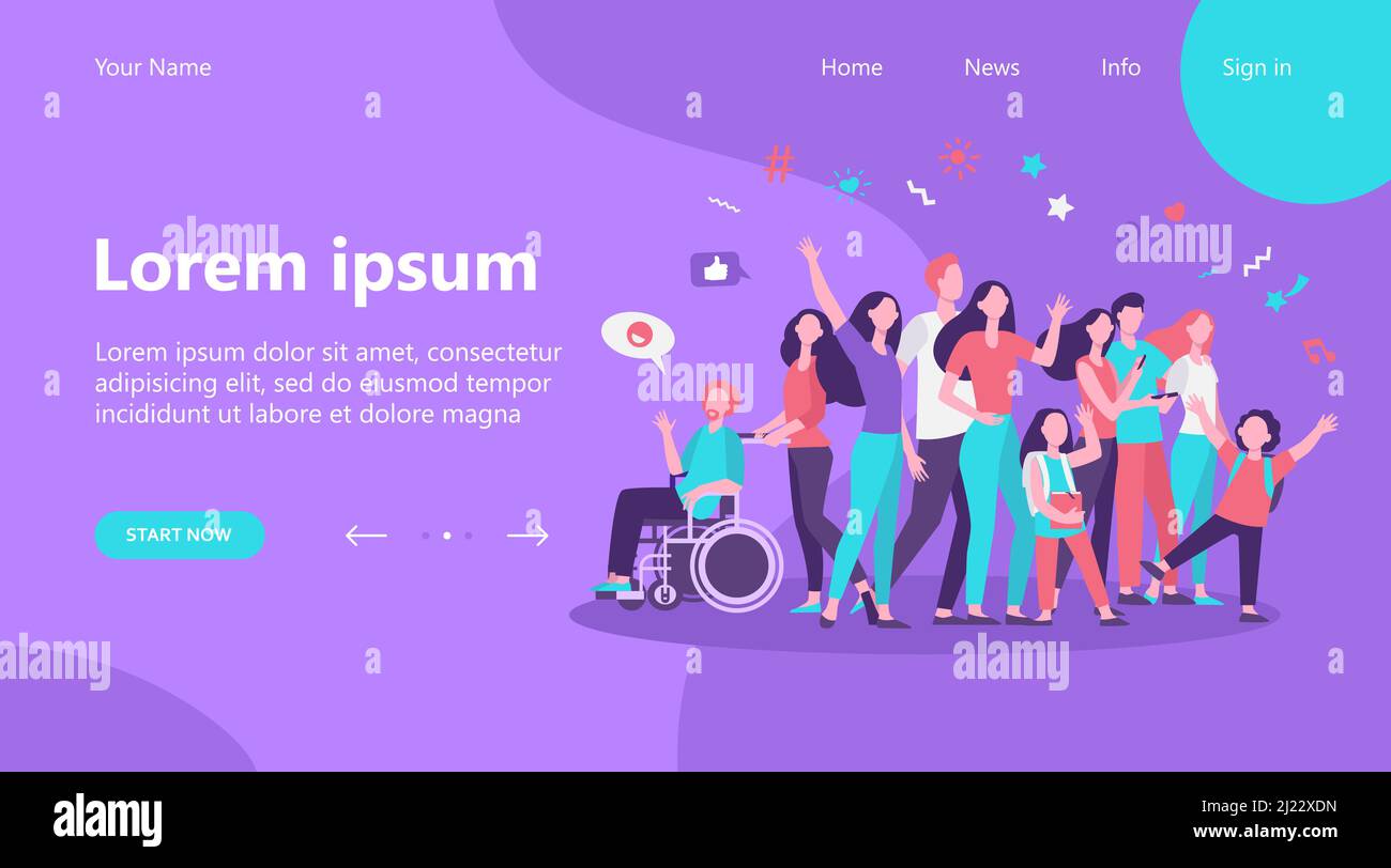 Multicultural people standing together isolated flat vector ...