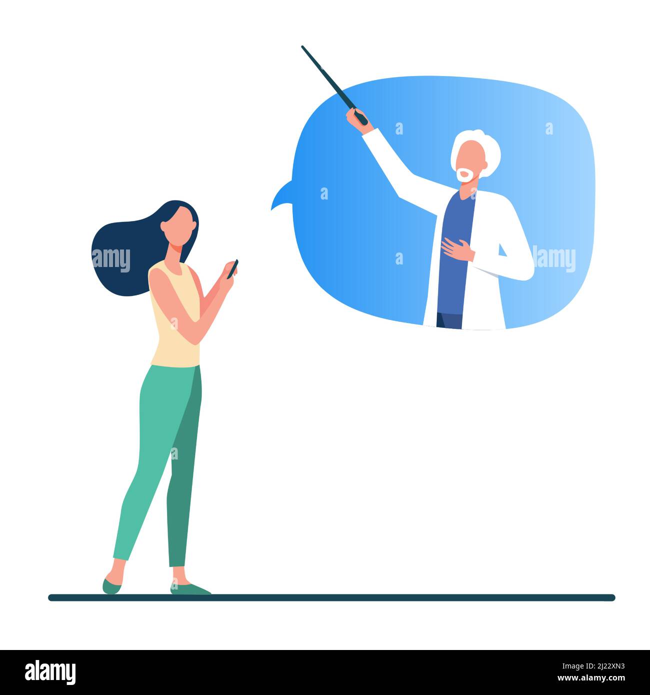 Senior patient use phone Stock Vector Images - Alamy