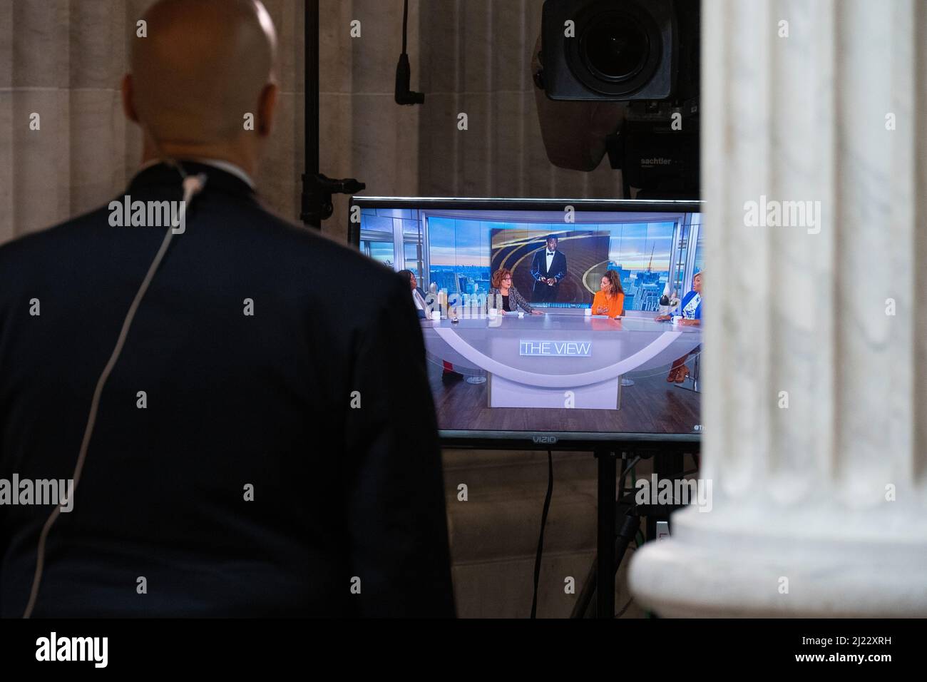 UNITED STATES - MARCH 29: Sen. Cory Booker, D-N.J., prepares for in ...