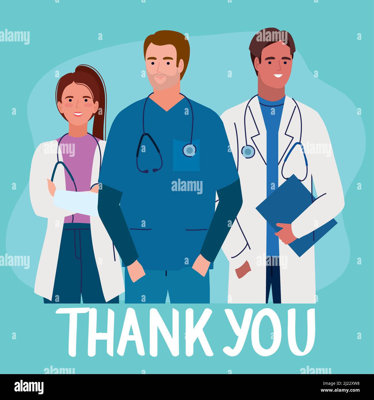 thank you doctors card Stock Vector Image & Art - Alamy