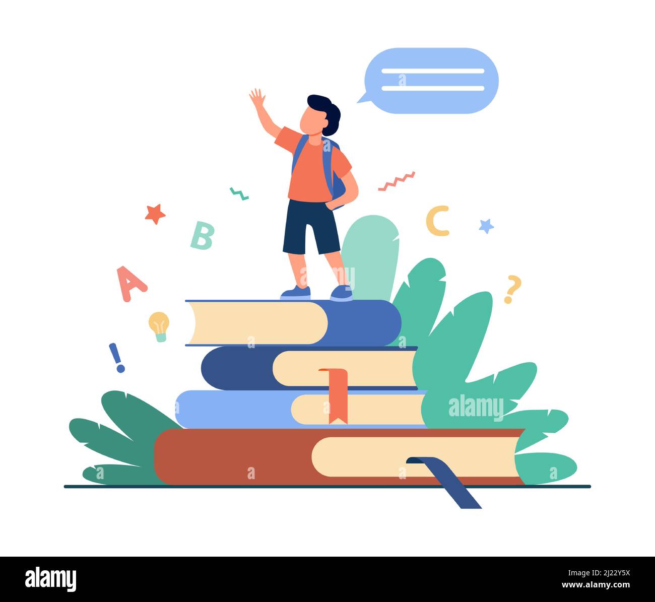 Child backpack home Cut Out Stock Images & Pictures - Alamy