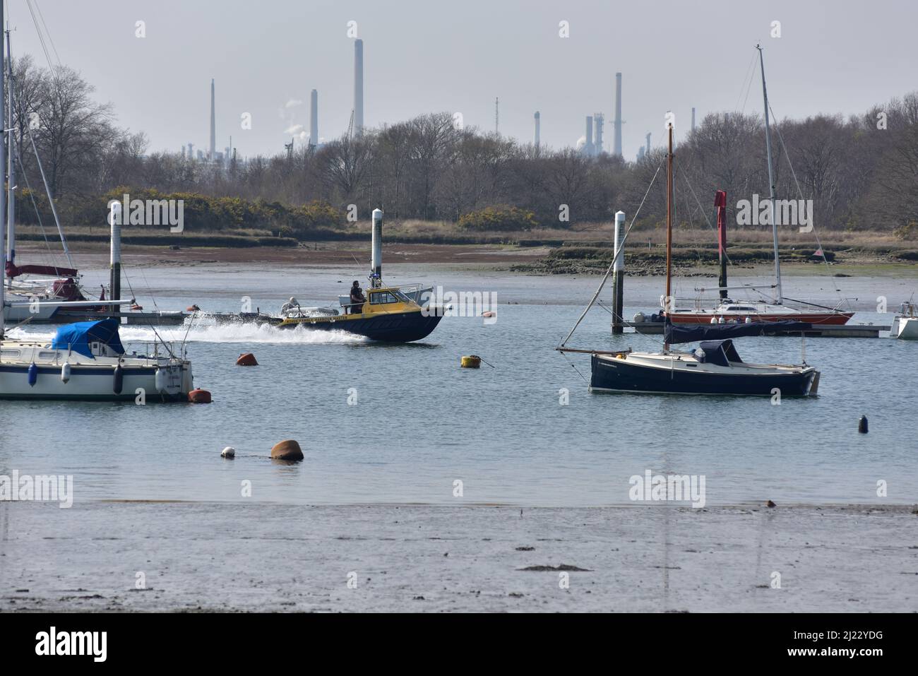 Hamble Harbour Master patrol Stock Photo - Alamy