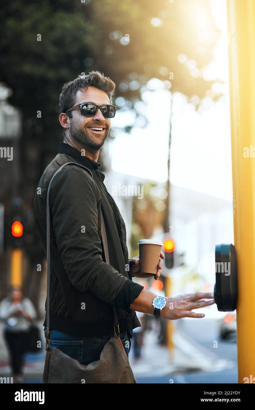 Man on crosswalks hi-res stock photography and images - Alamy