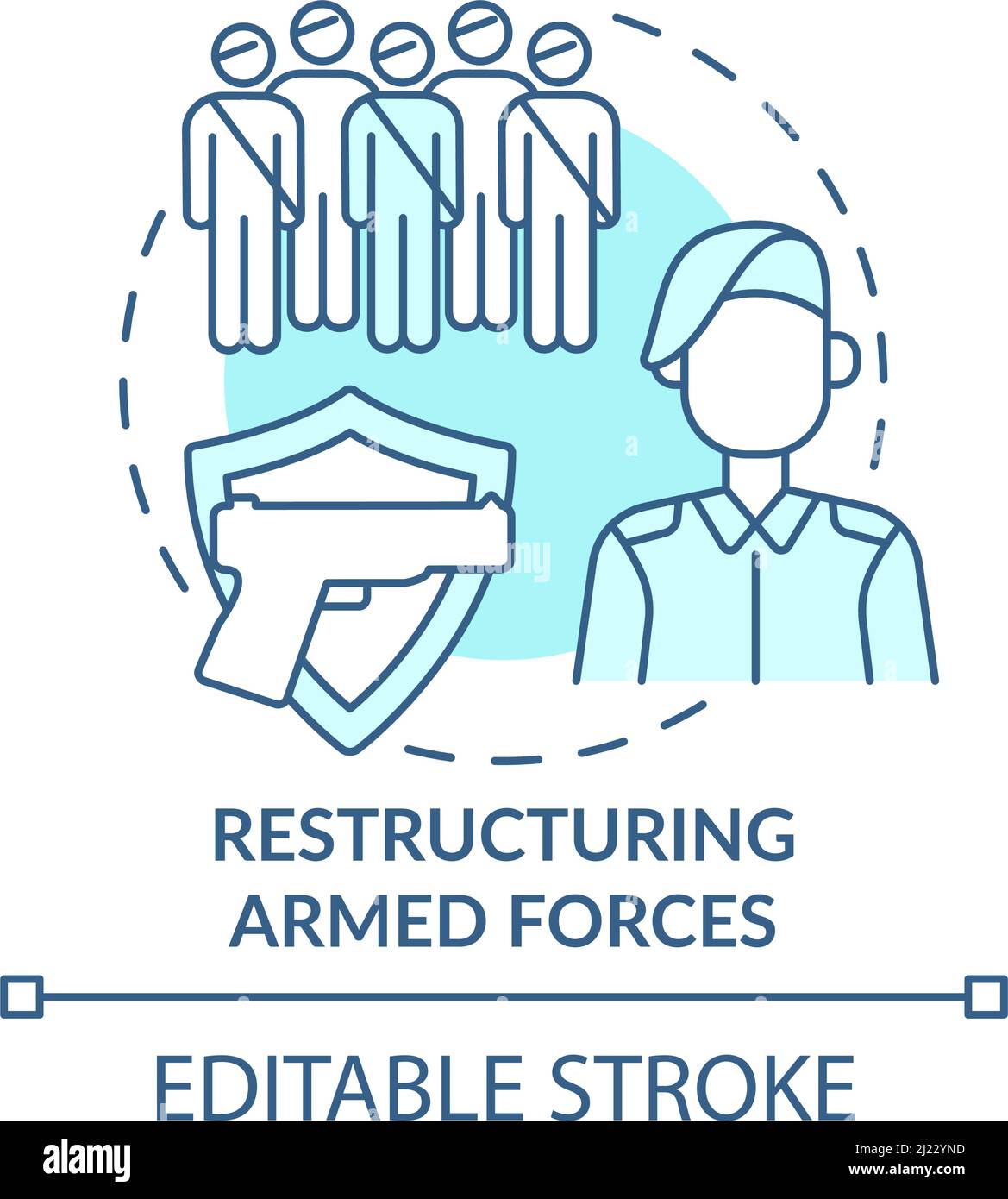 Restructuring armed forces turquoise concept icon Stock Vector Image ... Restructuring armed forces turquoise concept icon Stock Vector Image ...