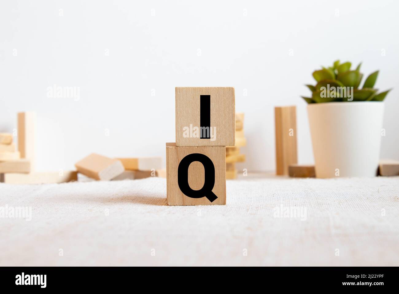 IQ block with white background, business concept Stock Photo - Alamy
