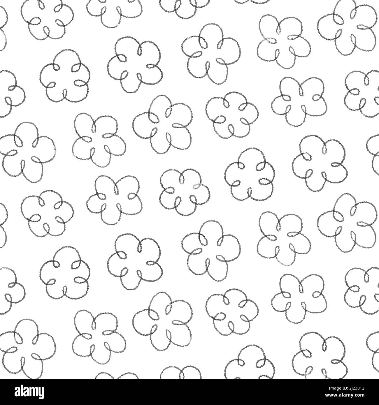 Drawing flower pattern for textile, fabric, wrapping paper. Hand drawn ...