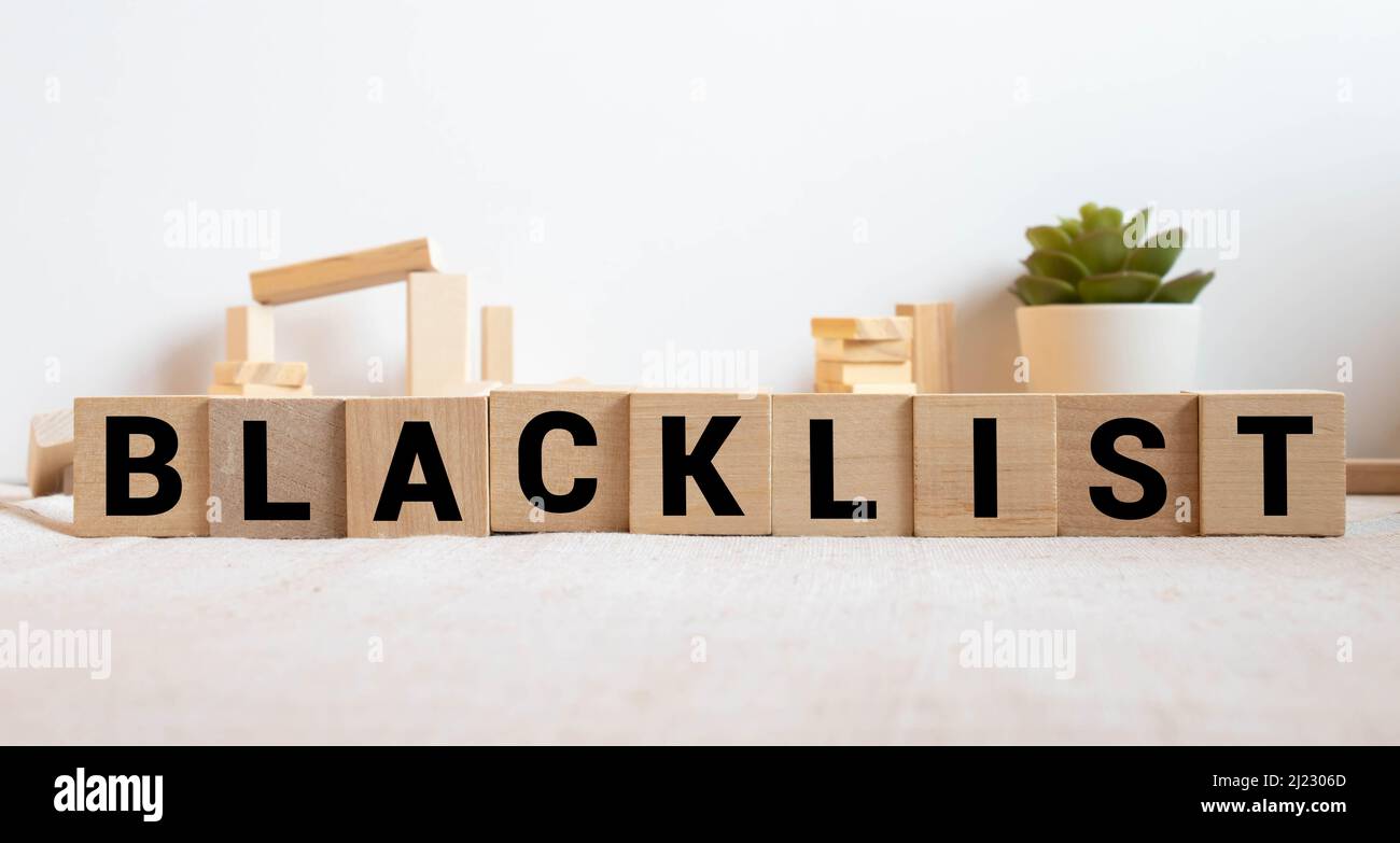 Blacklist word hi-res stock photography and images - Alamy