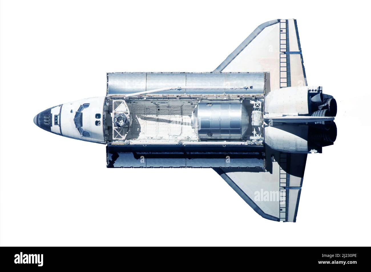 Space shuttle isolated on white background. Elements of this image ...