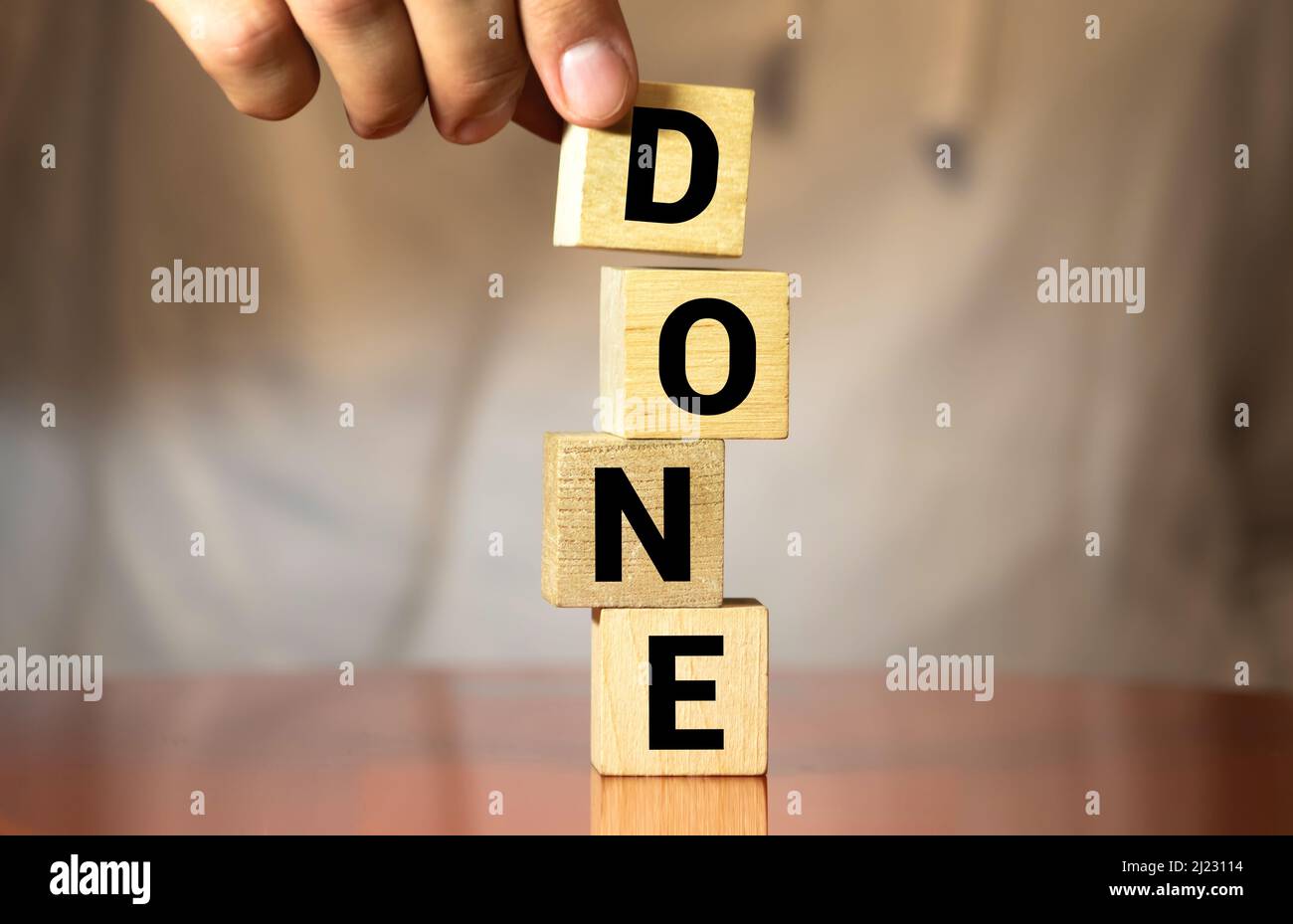 Well done white text on hi-res stock photography and images - Alamy