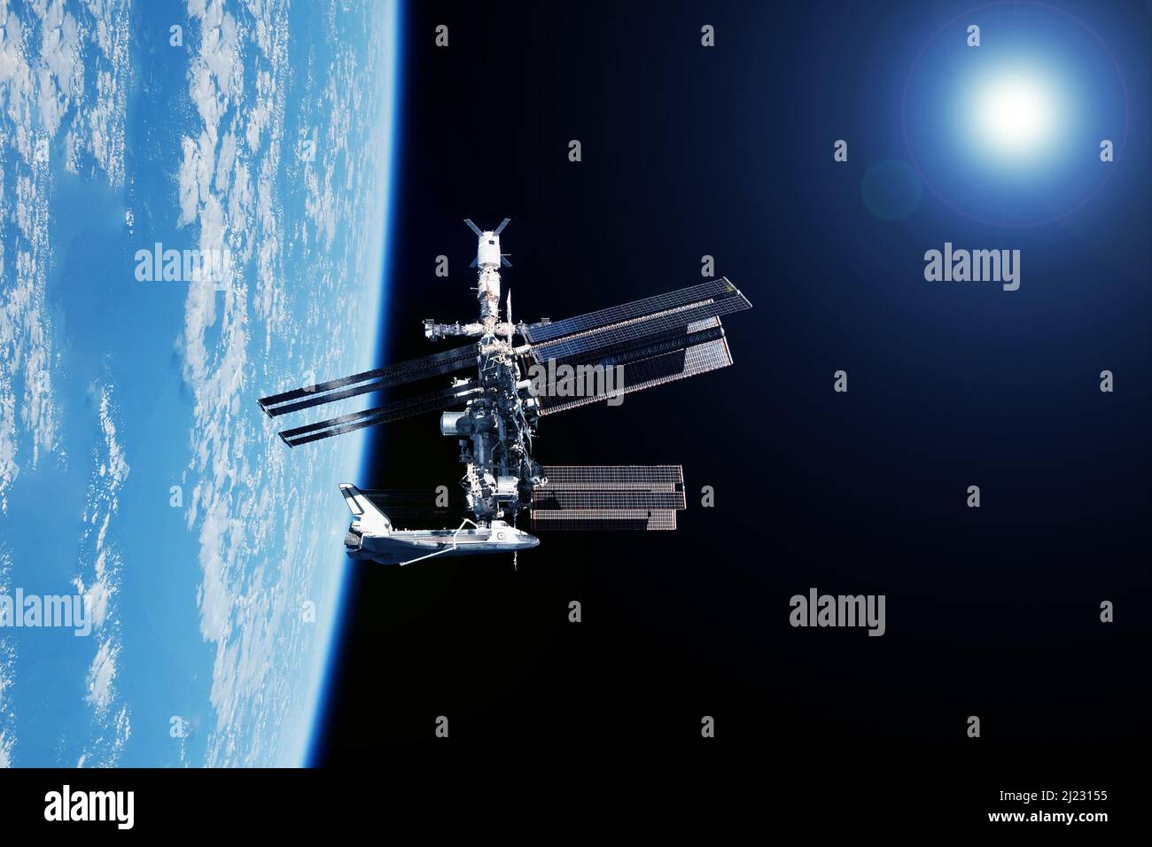 International Space Station, above the Earth. Elements of this image ...
