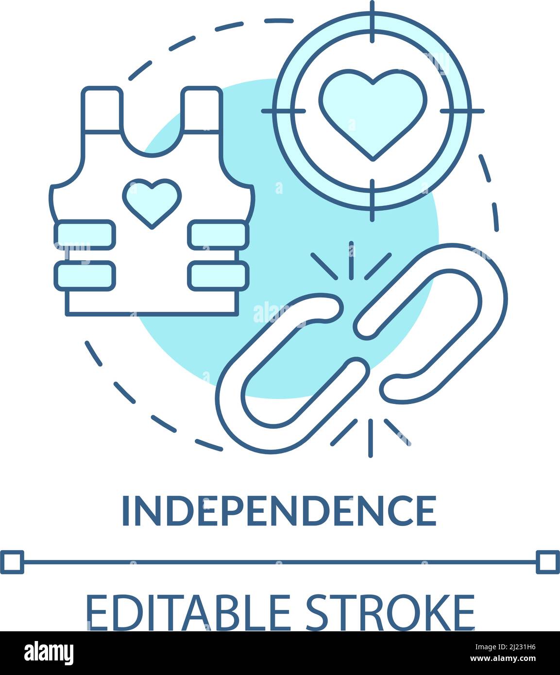 Independence turquoise concept icon Stock Vector Image & Art - Alamy