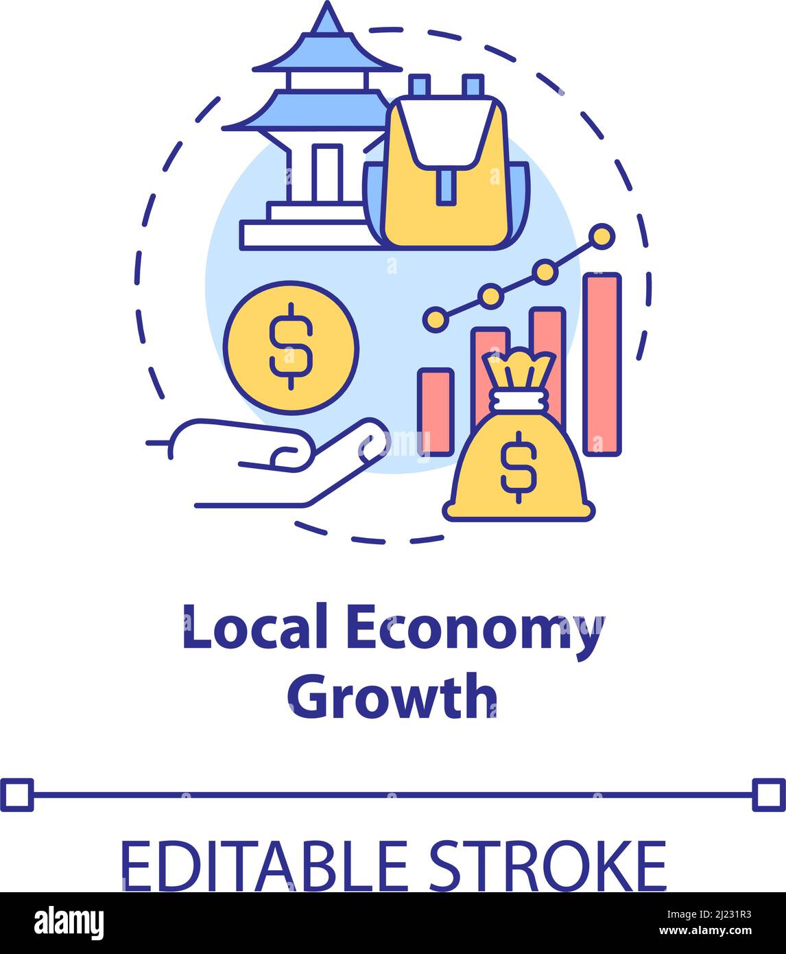 Local economy growth concept icon Stock Vector Image & Art - Alamy