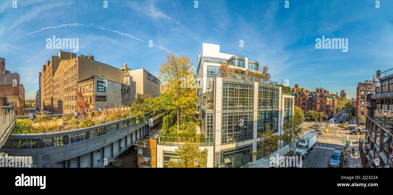 New York, USA - October 21, 2015: skyline of New York seen from lower ...